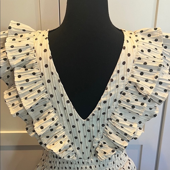 Line and Dot | Dresses | Line And Dot Ruffle Polka Dot Mini Dress S | Poshmark